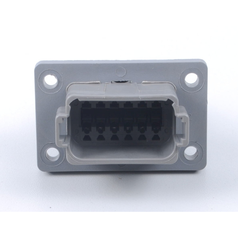 Deutsch 12-Pol Einbau Buchse mit Flansch