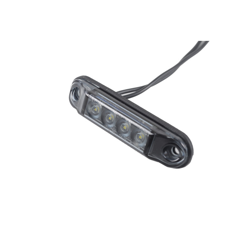 Mini LED Positionsleuchte 4 LED, weiss, BLACK Style, 12-24V