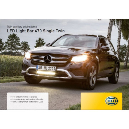 Hella Zusatzfernscheinwerfer LED Light Bar 470 Single Twin, E-geprüft